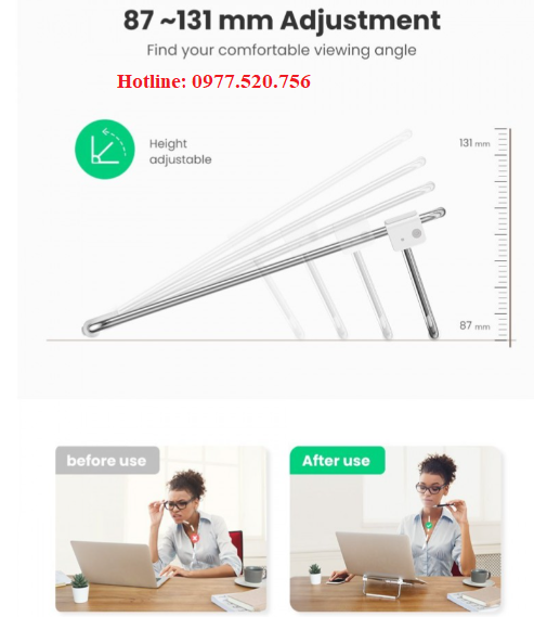 Giá đỡ kèm tản nhiệt cho laptop và macbook Ugreen 80348 chính hãng tại ...